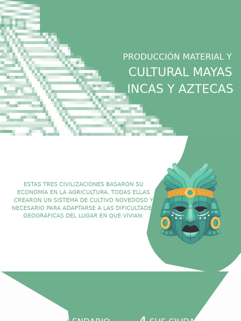 Presentación de Los Mayas Ilustrativo Verde y Blanco | PDF