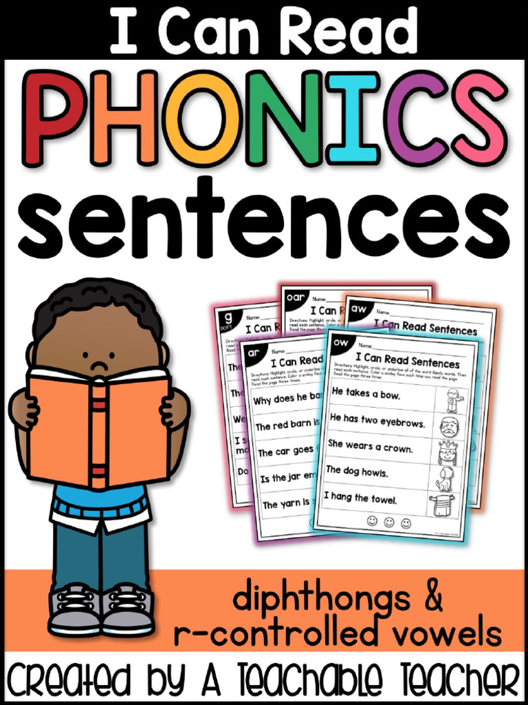 Phonics Sentences Diphthongs and R-Controlled Vowels From A Teachable ...