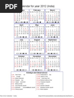 Year 1752 Calendar - India | PDF