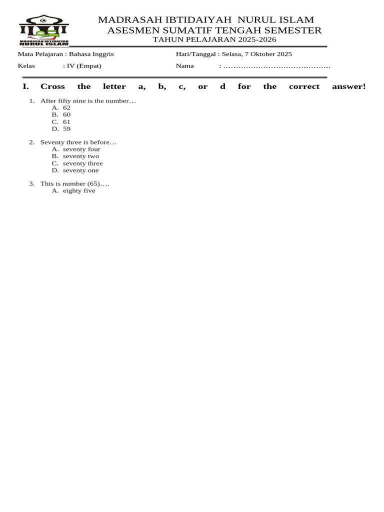 Pts Bahasa Inggris Kelas 4 (Semester 1 | PDF | Chess Openings | Chess