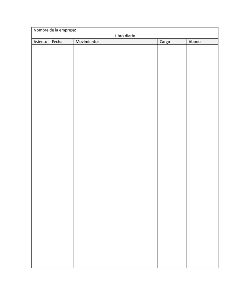 Formato Libro Diario | PDF