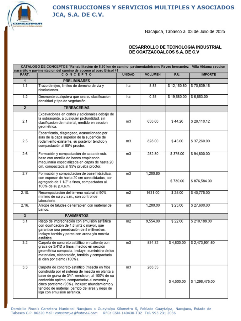 Cot 30.1 CSM 2025 DTC Bricol41 Desc | PDF | Materiales | Ingeniería ...