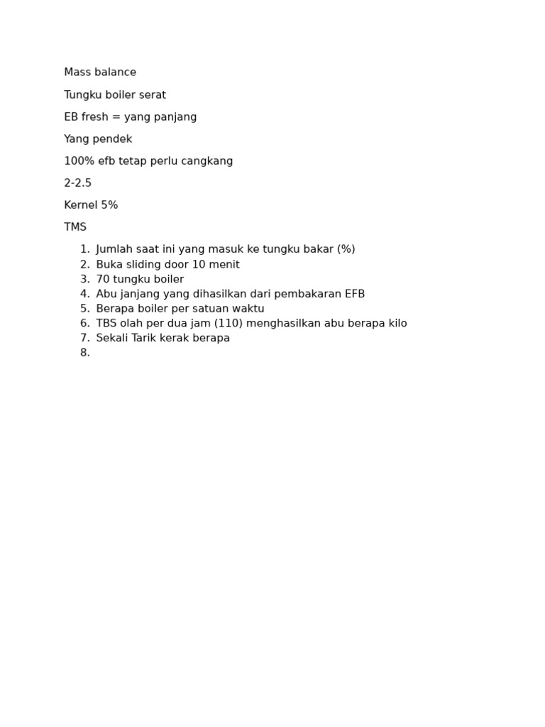 Mass Balance | PDF
