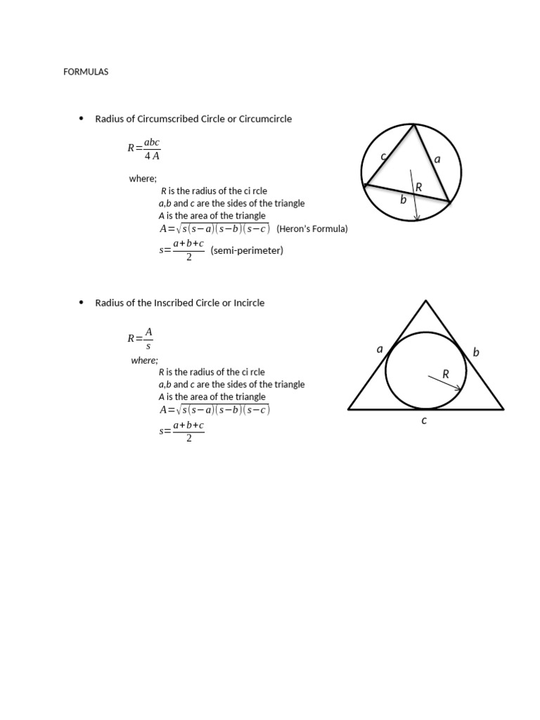Circumscribed and Inscribed Circle | PDF