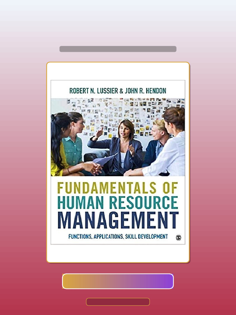 Fundamentals of Human Resource Management Functions Applications Skill ...