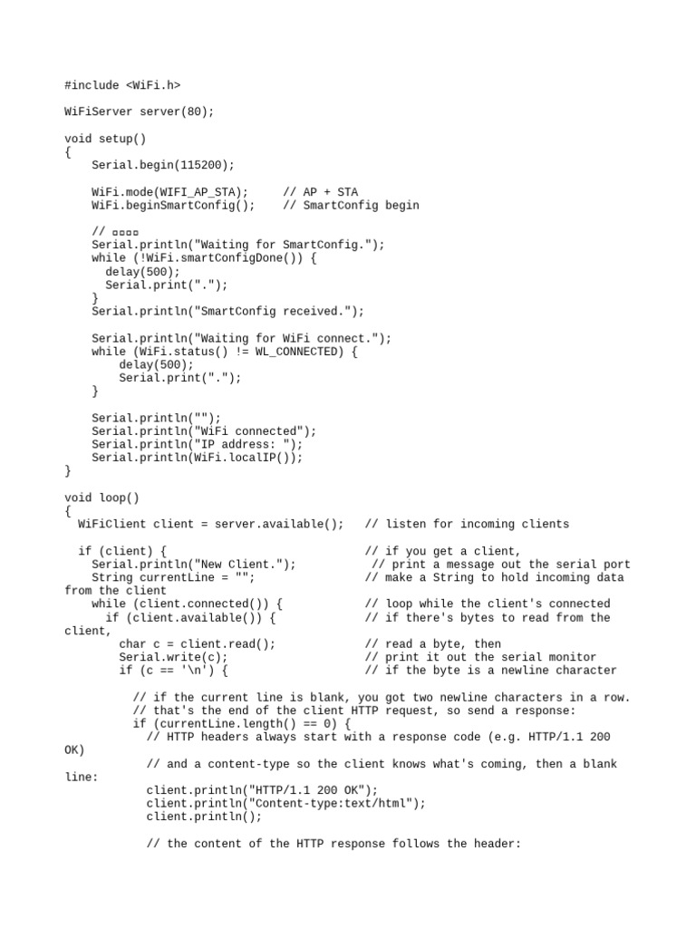 Esp32 Smartconfig Sample.ino | PDF | Internet Architecture | Internet ...