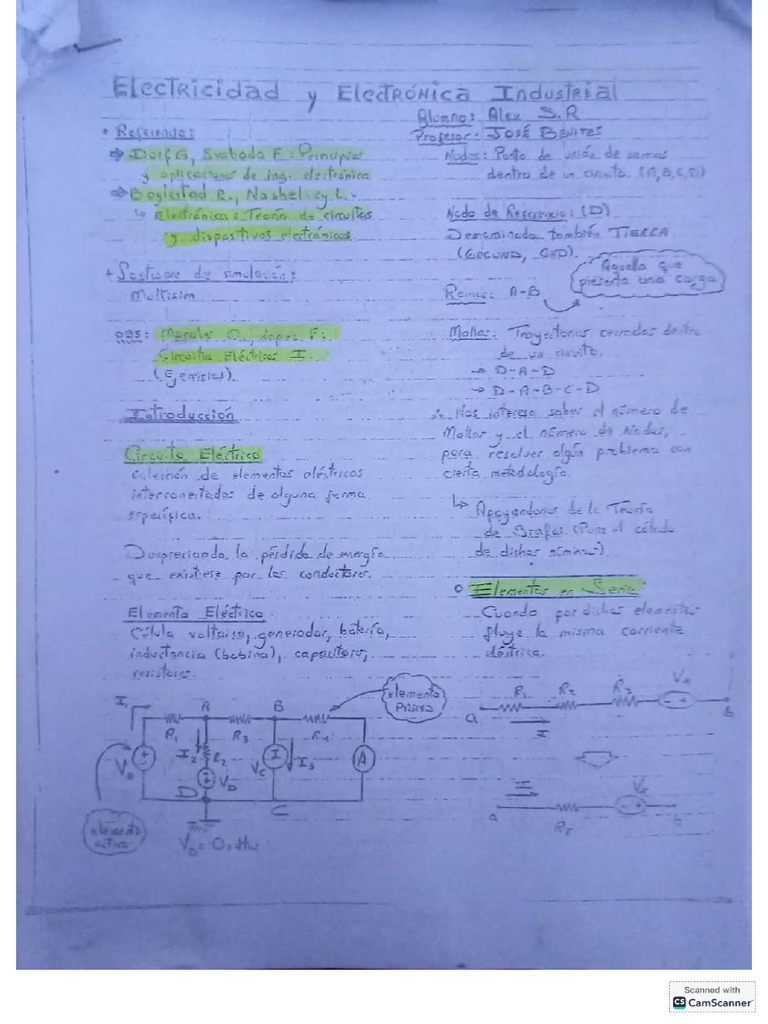 Cuaderno Electricidad y E.I. - Benitez | PDF