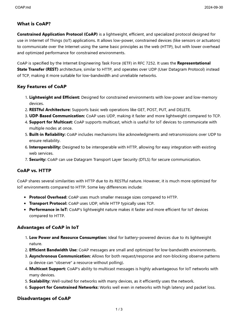 COAP | PDF | Internet Of Things | Computer Architecture