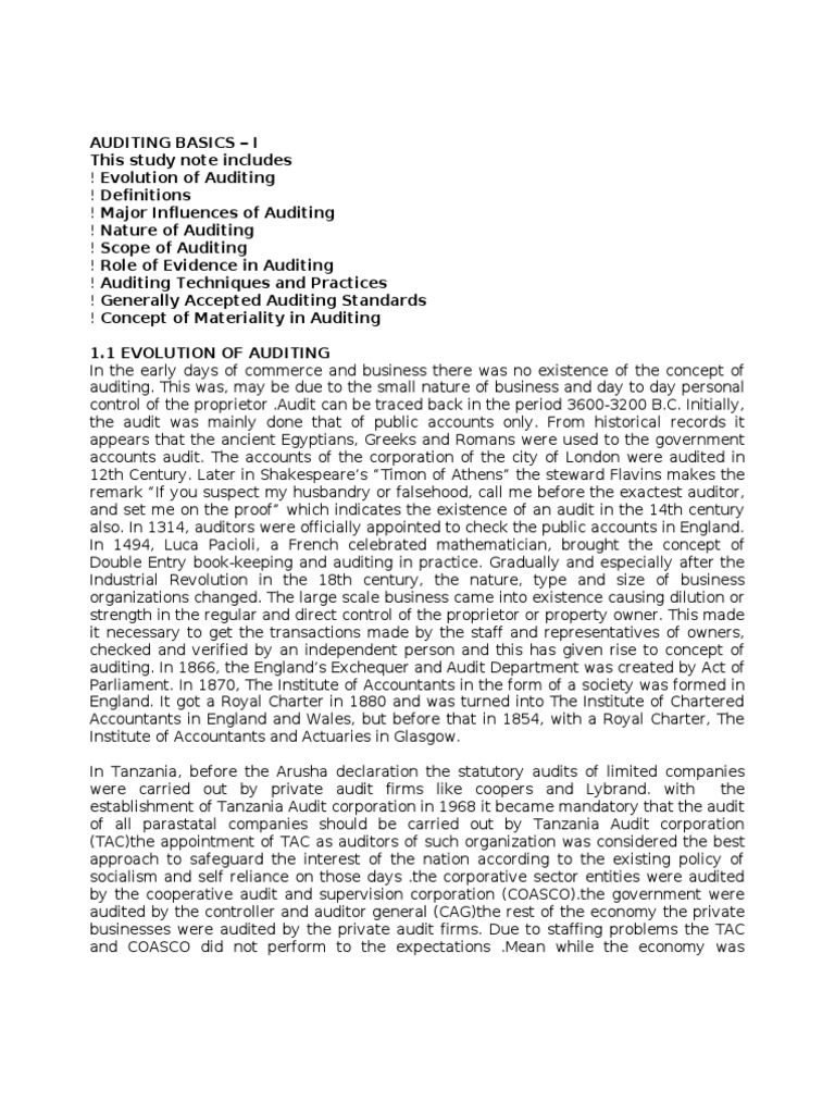 Auditing Basics | PDF | International Financial Reporting Standards | Audit