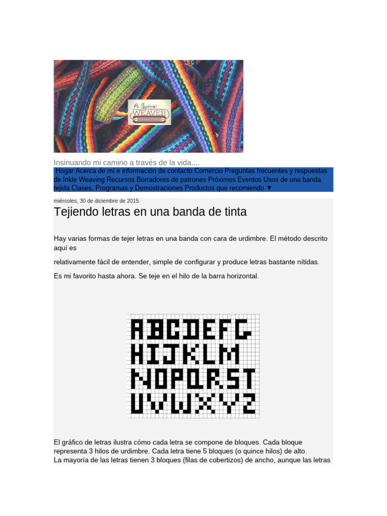 Tejiendo Letras en Banda Inkle | PDF | Tejer