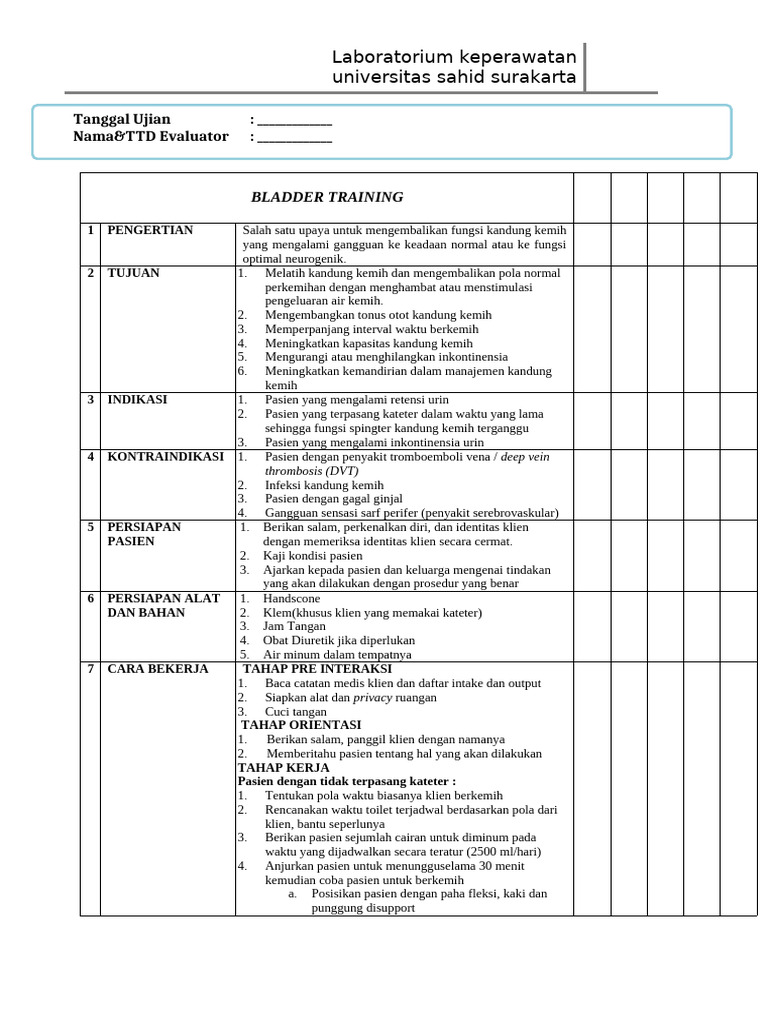 Bladder Training | PDF