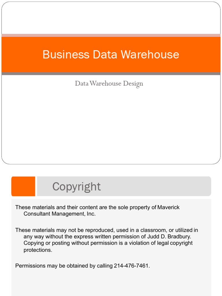 Lecture 1 - Data Warehouse Design | PDF | Data Warehouse | Computing