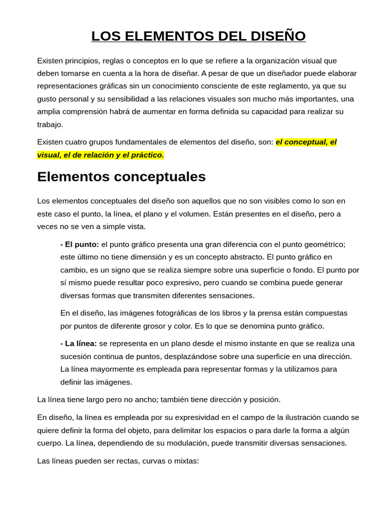 Elementos Conceptuales del Diseño | PDF | Color | Diseño