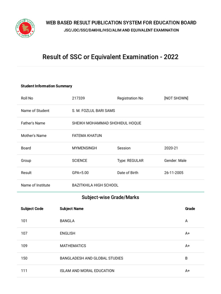 Web Based Result Publication System For Education Board | PDF