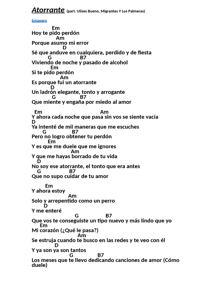 "Perdón de un Atorrante: Reflexiones de Amor" | PDF