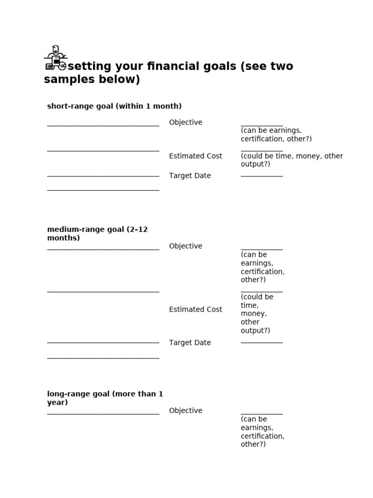 Setting Financial Goals | PDF | Child Care | Employment
