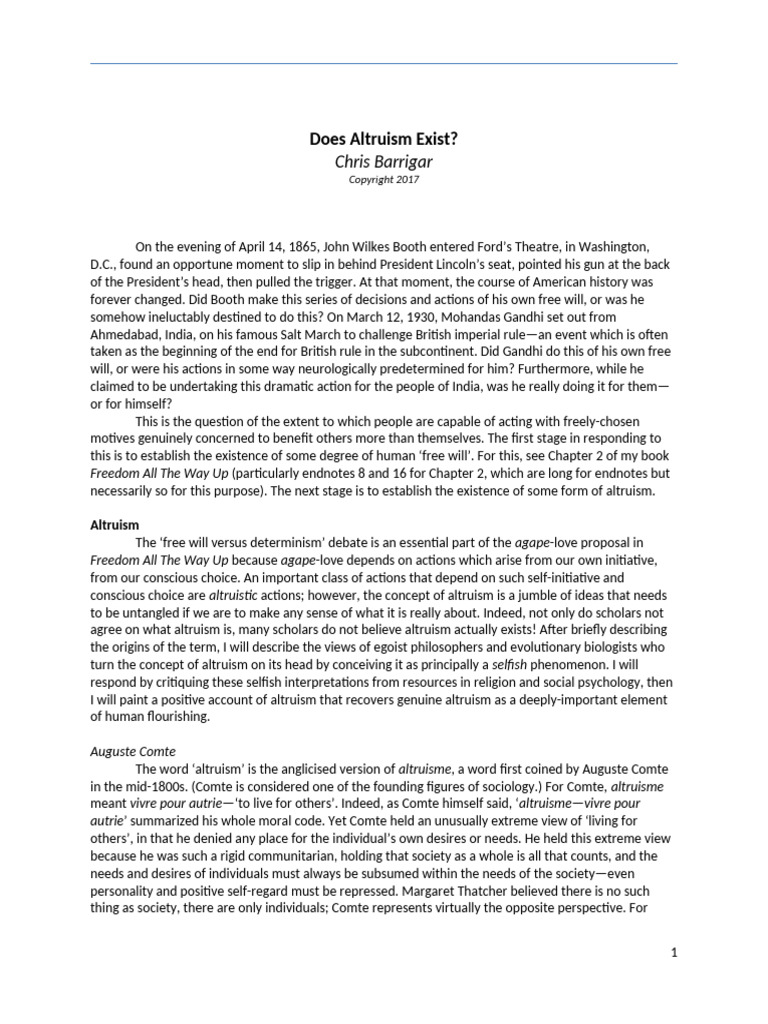 Exploring the Nature of Altruism | PDF | Altruism | Empathy
