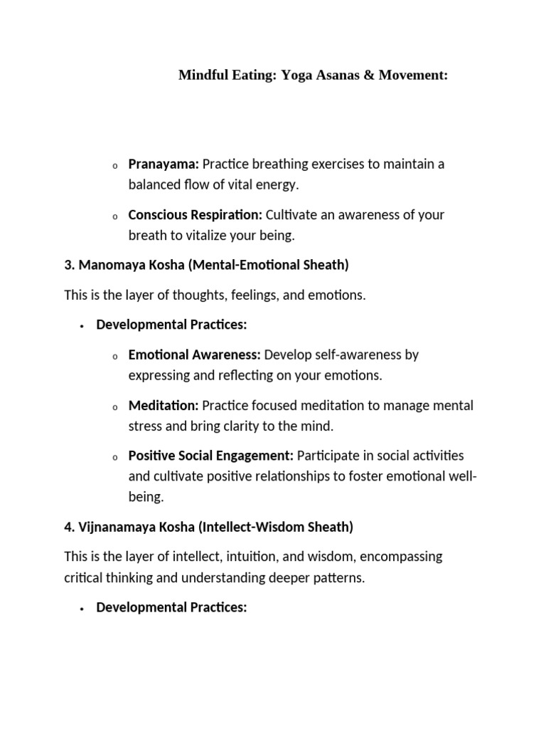 Mindful Eating: Pranayama & Yoga Benefits | PDF | Prana | Meditation