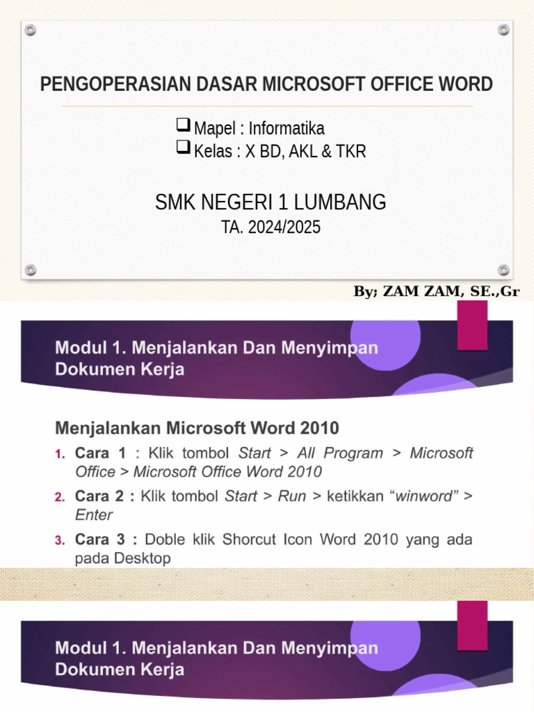 Materi Dasar Microsoft Word | PDF