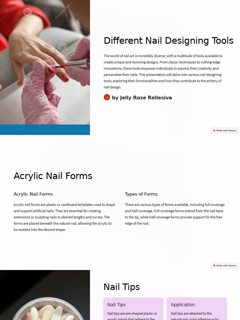 Essential Nail Designing Tools Guide | PDF | Nail (Anatomy)