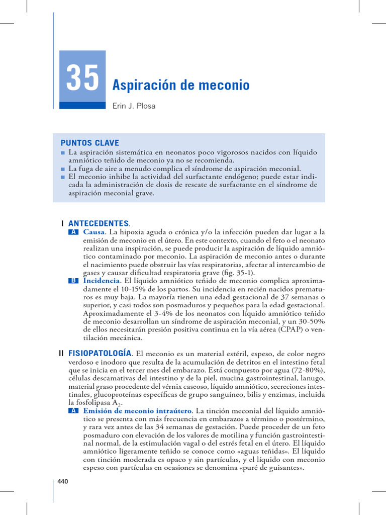 Síndrome de Aspiración Meconial en Neonatos | PDF | Parto | Feto
