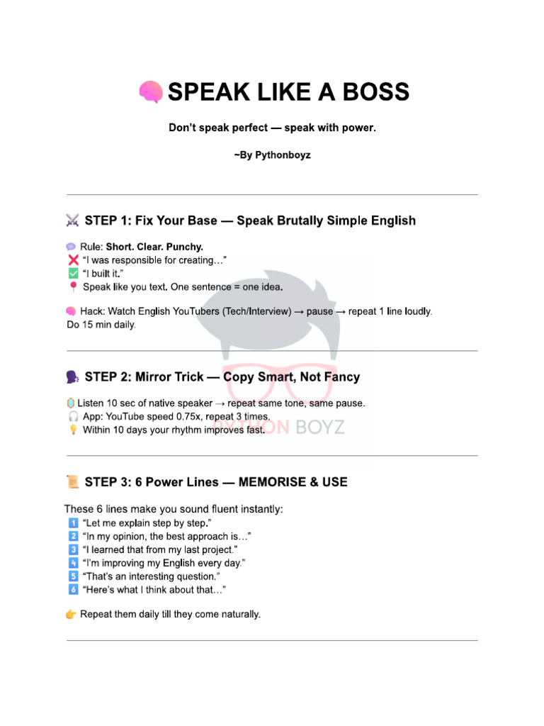 ?speak Like A Boss | PDF
