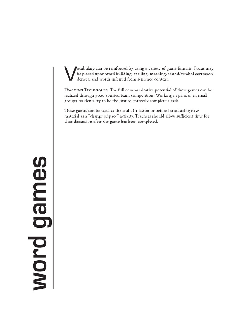 Word Games | PDF