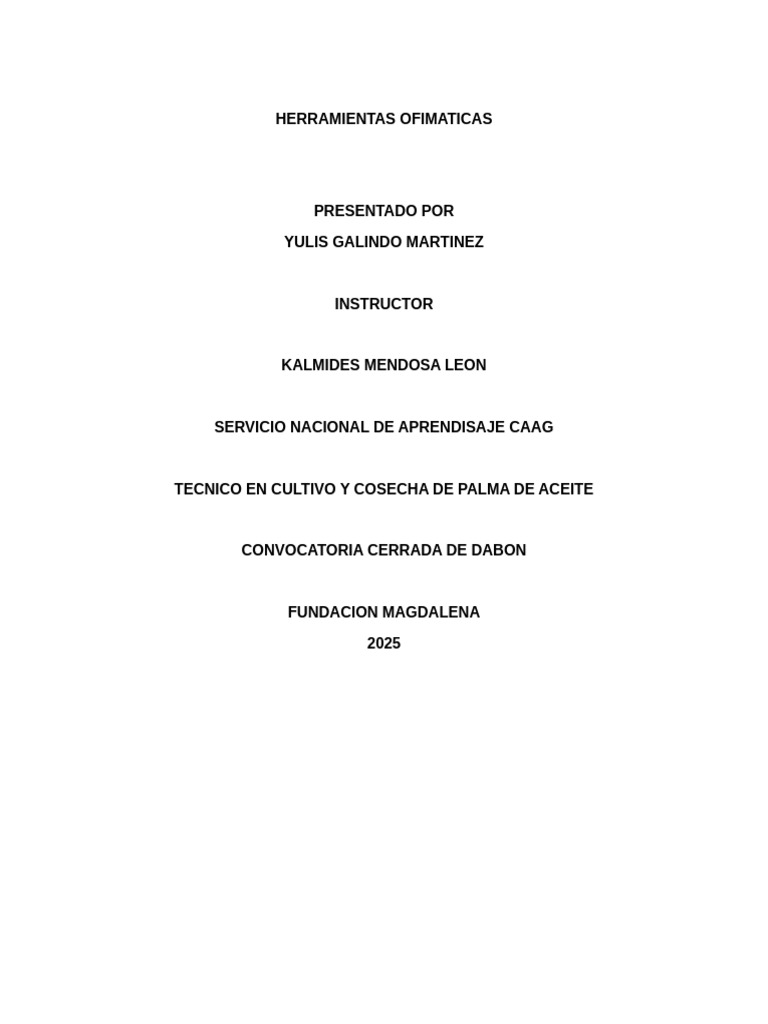 Herramientas Ofimaticas Yulis | PDF | Microsoft Office | Microsoft