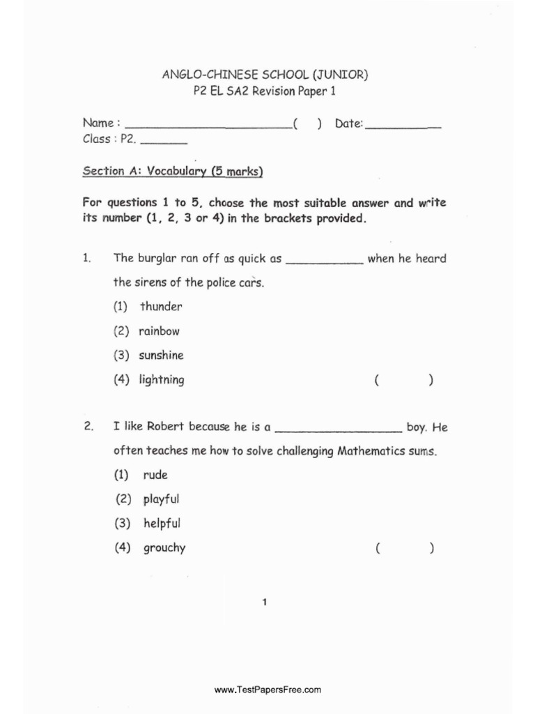 P2 English 21 | PDF