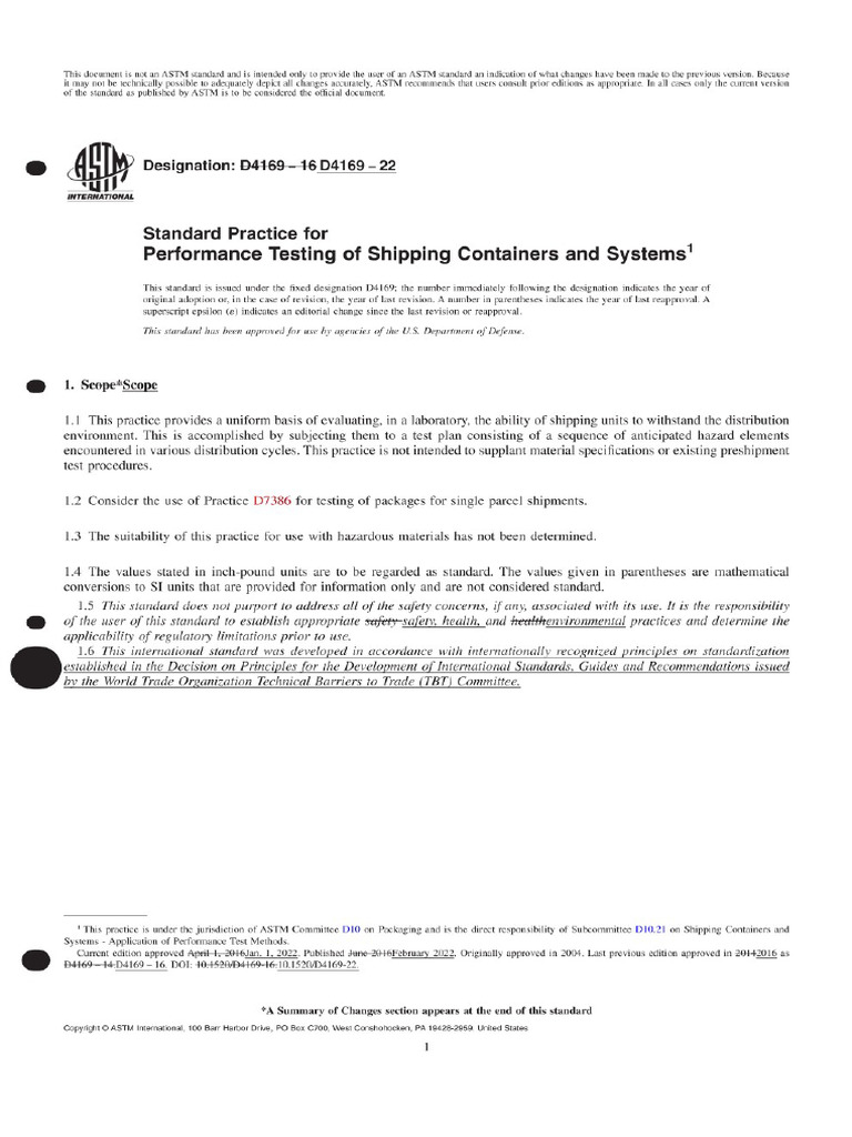 Astm d4169-22 花脸版 | PDF