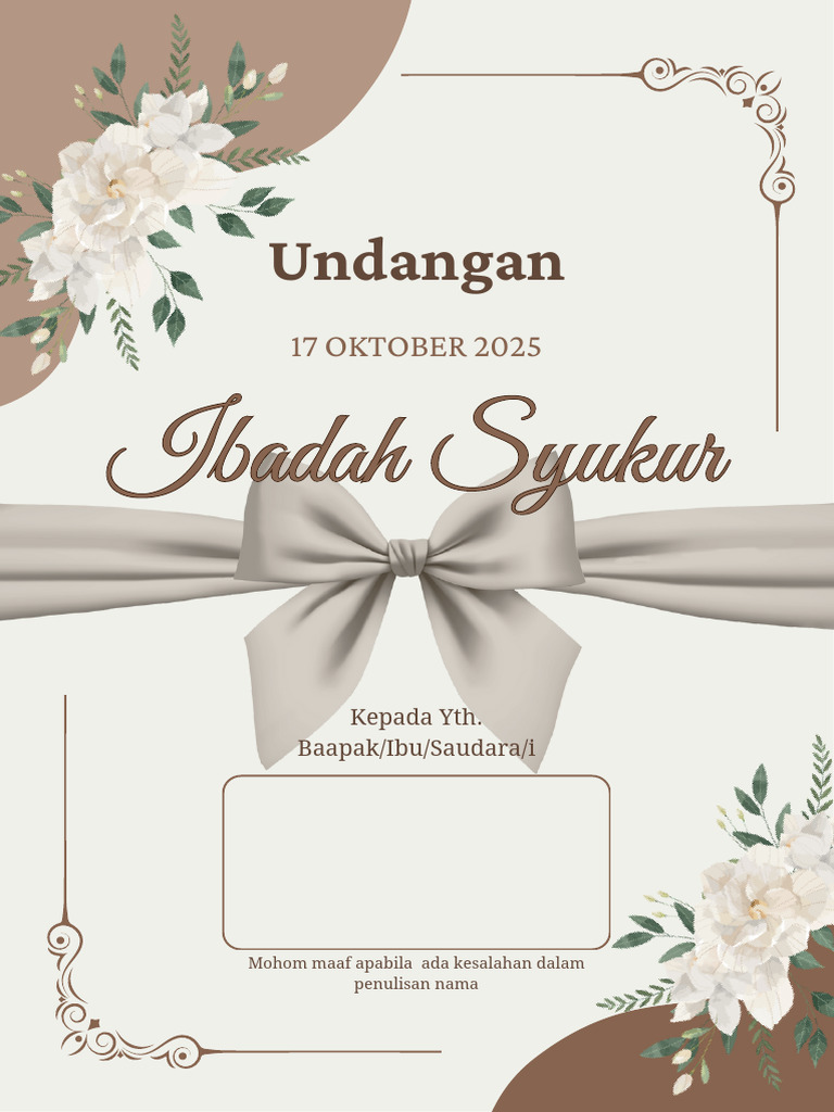 Undangan Syukur (1) | PDF