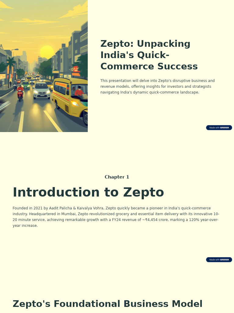 Zepto Unpacking Indias Quick Commerce Success | PDF | Retail | Grocery ...
