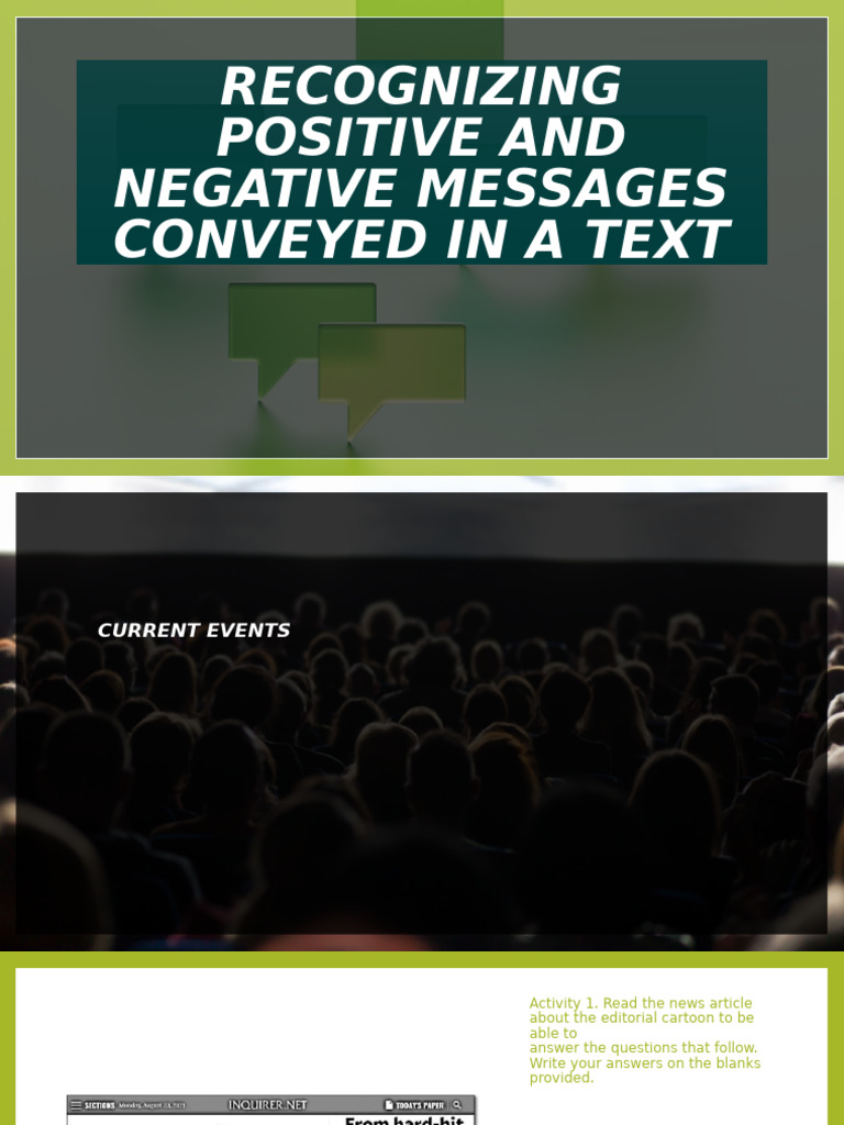 Positive and Negative Messages | PDF | Editorial | Communication