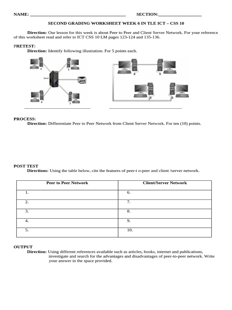 TLE ICT CSS 10 Week 6 Worksheet | PDF