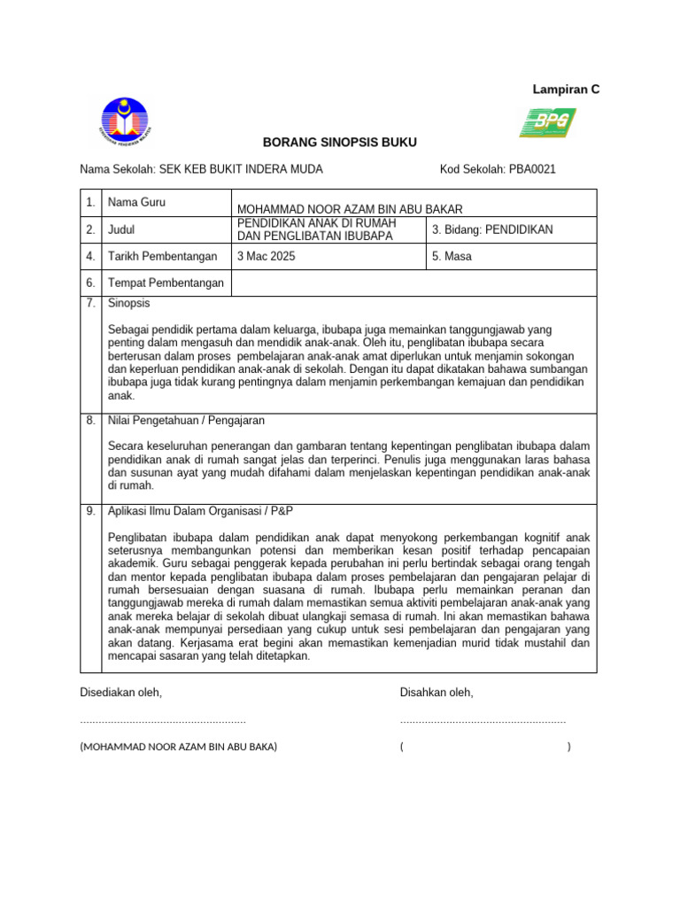 Pendidikan Anak dan Peranan Ibubapa | PDF