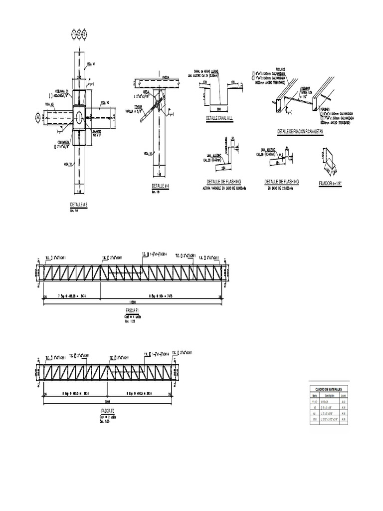 Planos Tradicional Columna Rectangular-Canopy | PDF