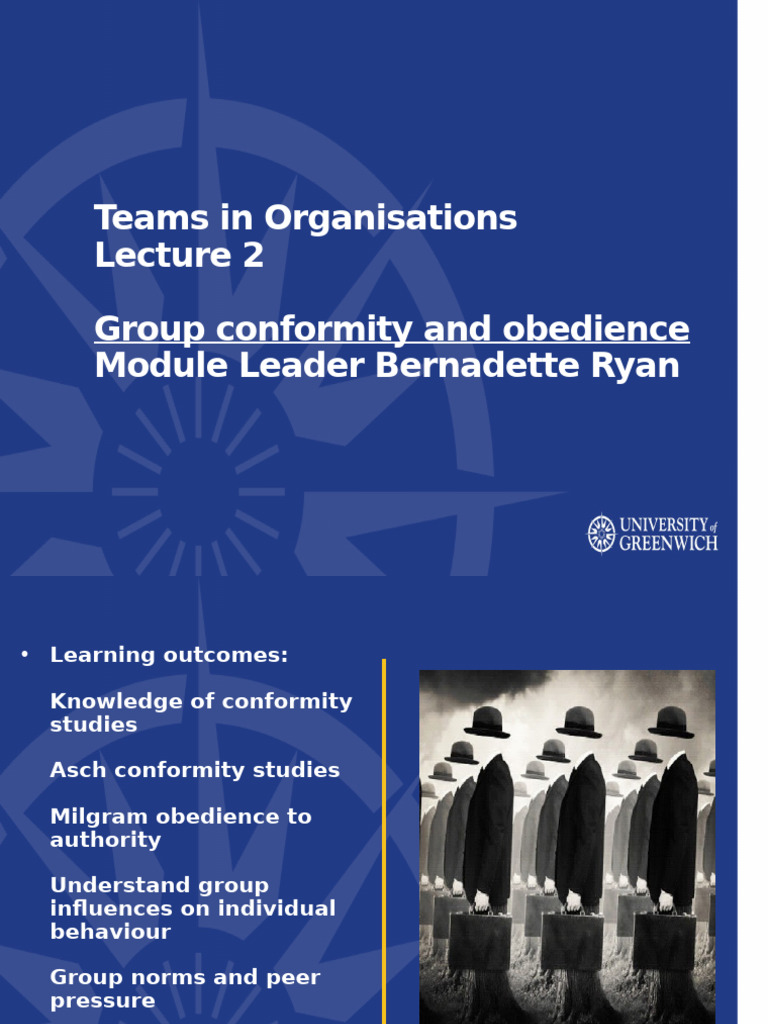 Lecture 2 Norms Conformity 2023 (1) | PDF | Conformity | Social Psychology