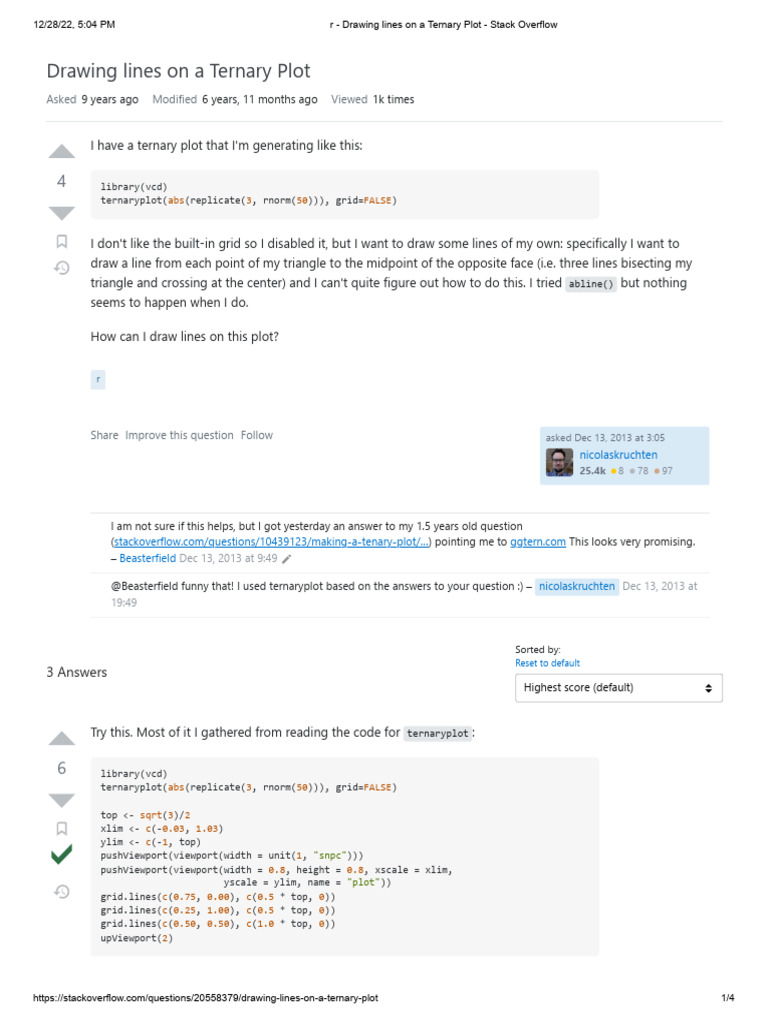 R - Drawing Lines On A Ternary Plot - Stack Overflow | PDF | Elementary ...