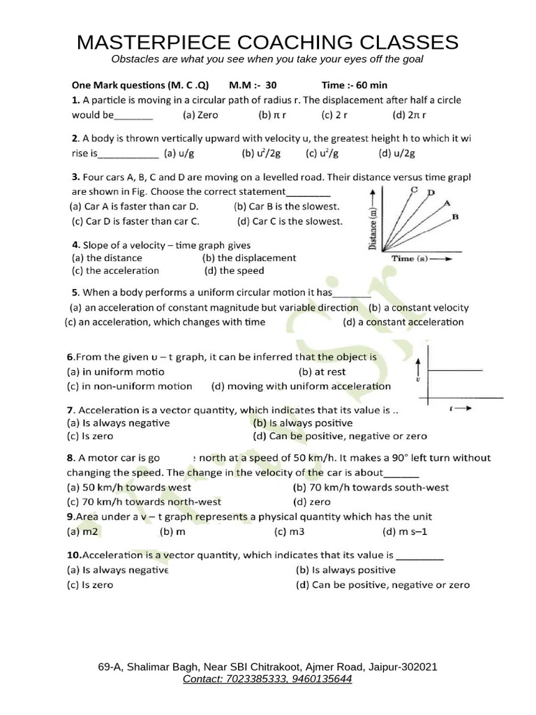 Class 9 Motion New | PDF