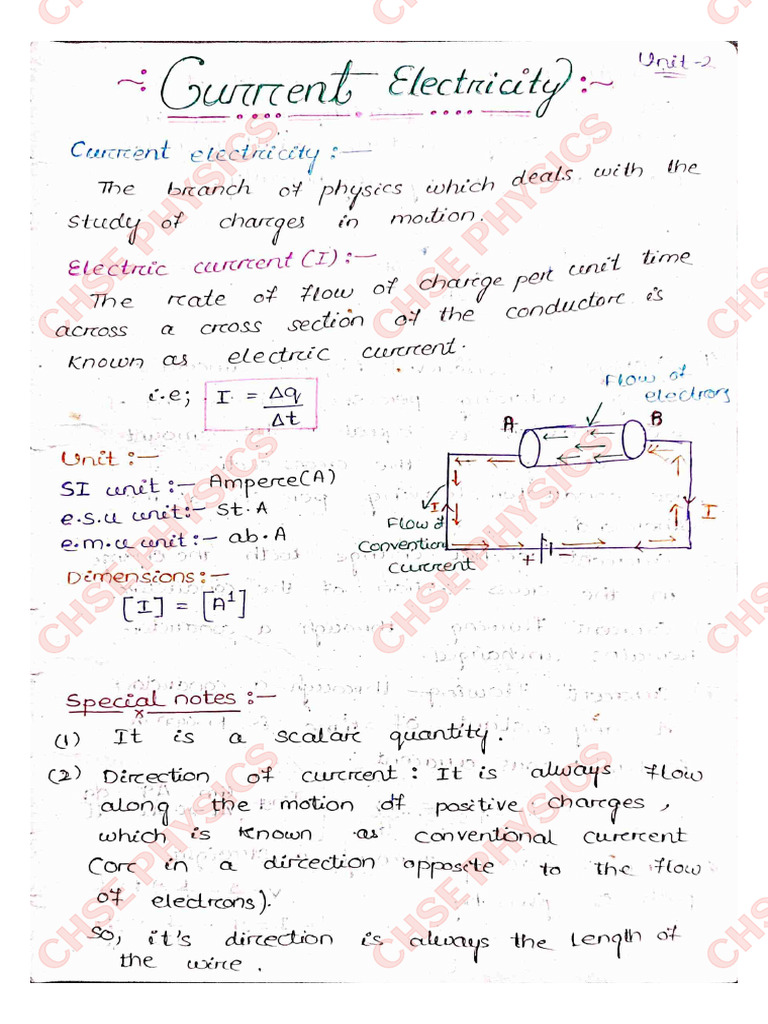 Current Electricity | PDF