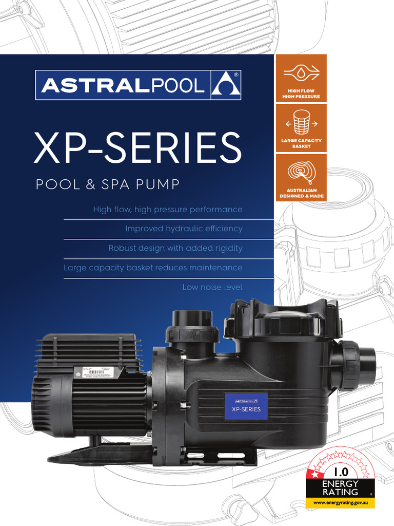 AstralPool XP Pump Datasheet Web 230224 | PDF | Pump | Electric Power