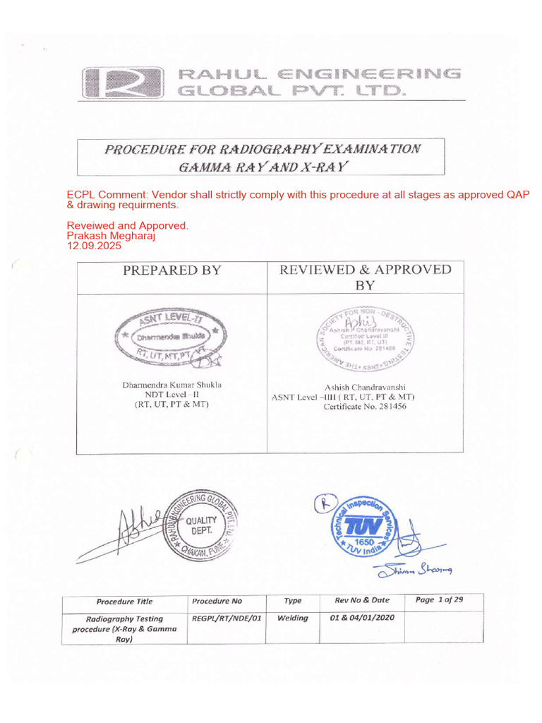 RT Procedure Ecpl Stat Approved | PDF
