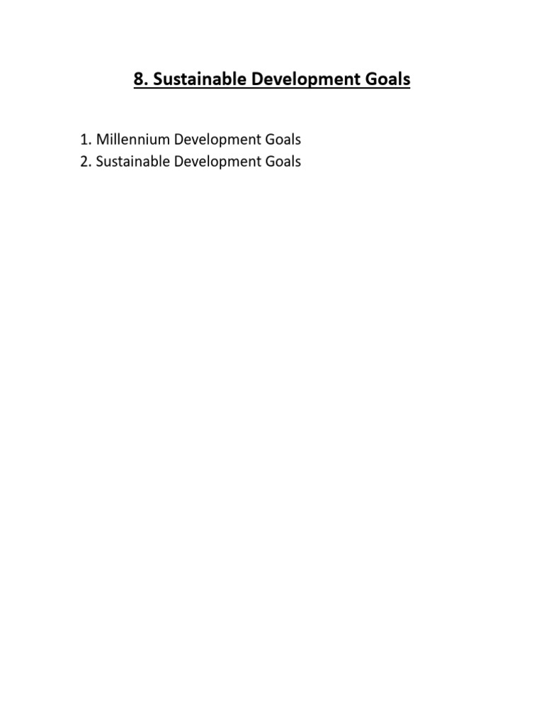 Overview of Sustainable Development Goals | PDF