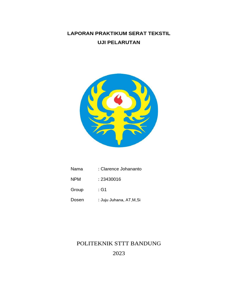 Laporan Pelarutan-Clarence Johananto | PDF