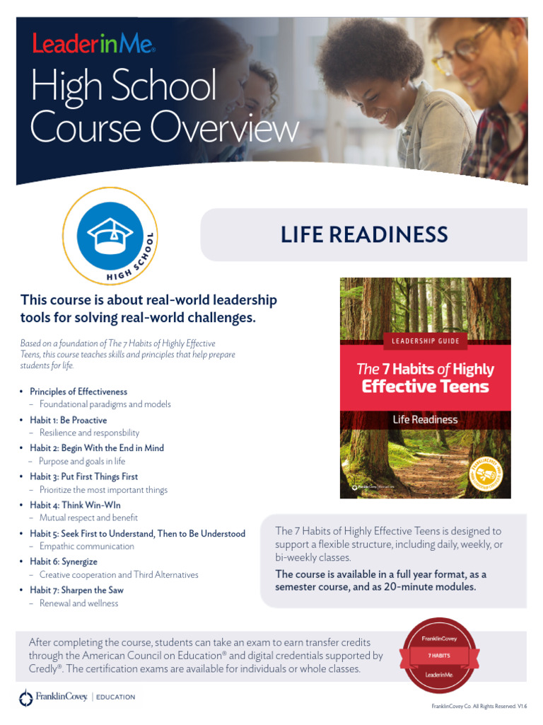 Leader in Me For High School | PDF | Learning