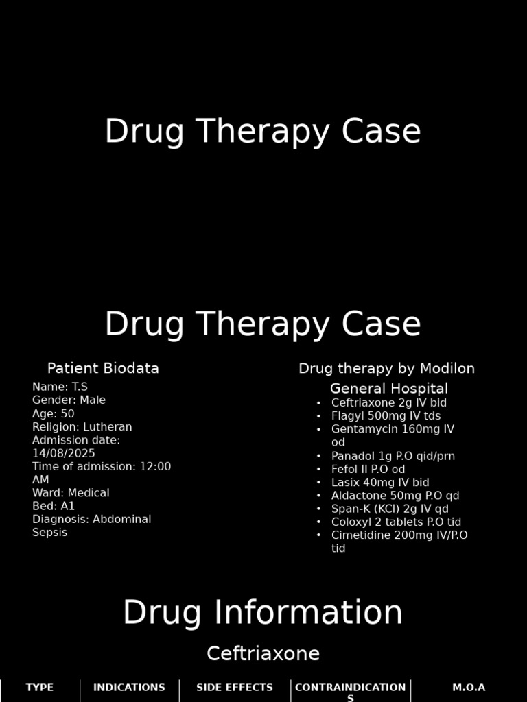 Drug Therapy Case | PDF | Medical Specialties | Clinical Medicine