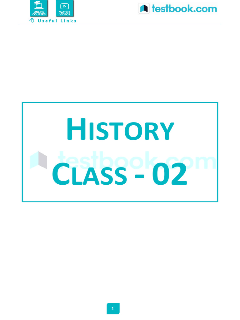 History Class - 02 | PDF