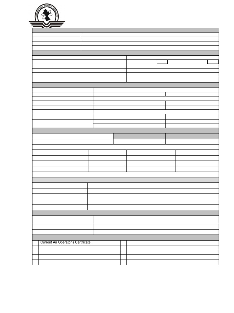 Landing Permission Form Gcaa No 4106a Mar 2022 - New | PDF | Aircraft ...