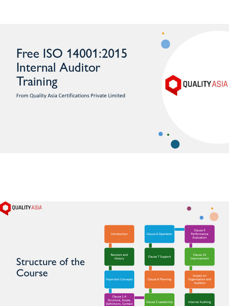 Quality - Asia - ISO 14001 Internal Auditor Training Material - 22-09 ...