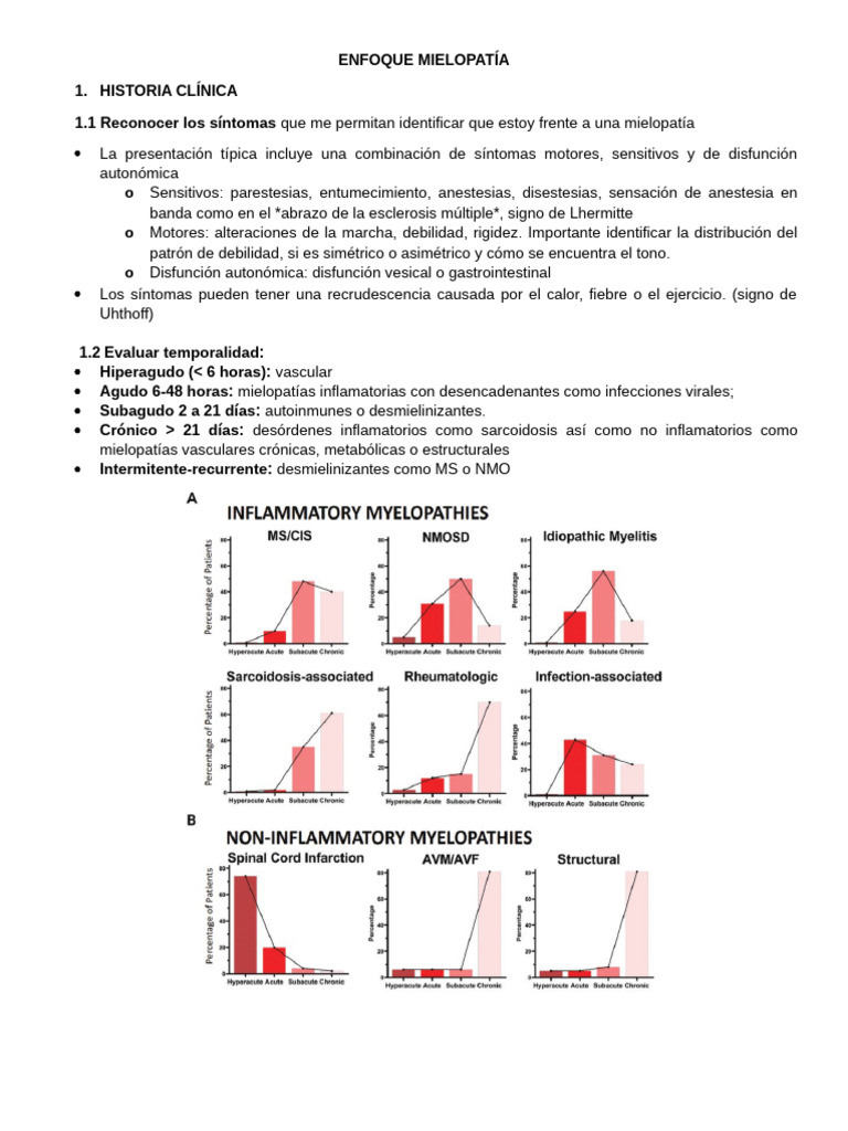 Enfoque Mielopatía | PDF | Inflamación | Esclerosis múltiple